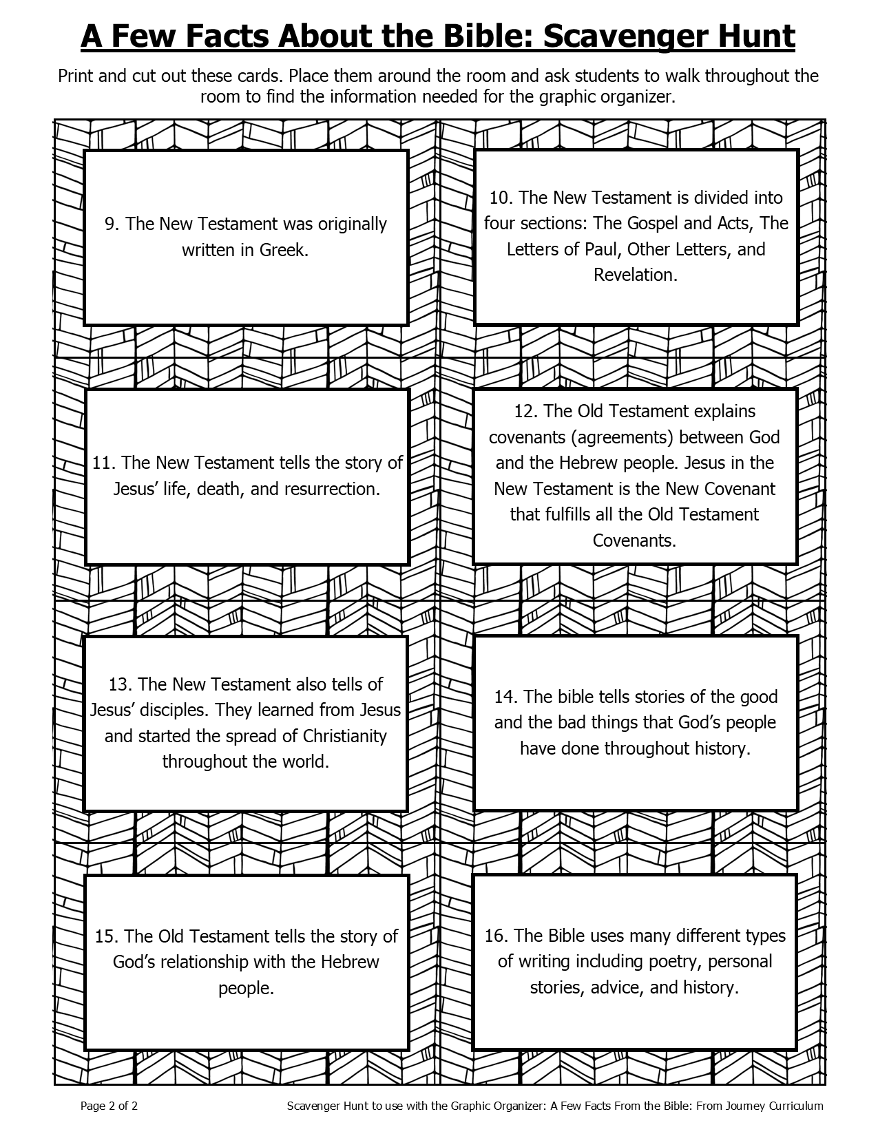 Bible Lessons Made Easy: Games, Task Cards, and Scavenger Hunts ...
